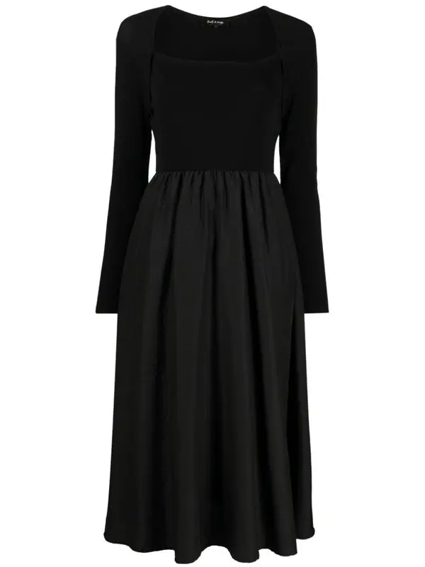 TOUT A COUP Long-sleeve Flared Midi Dress