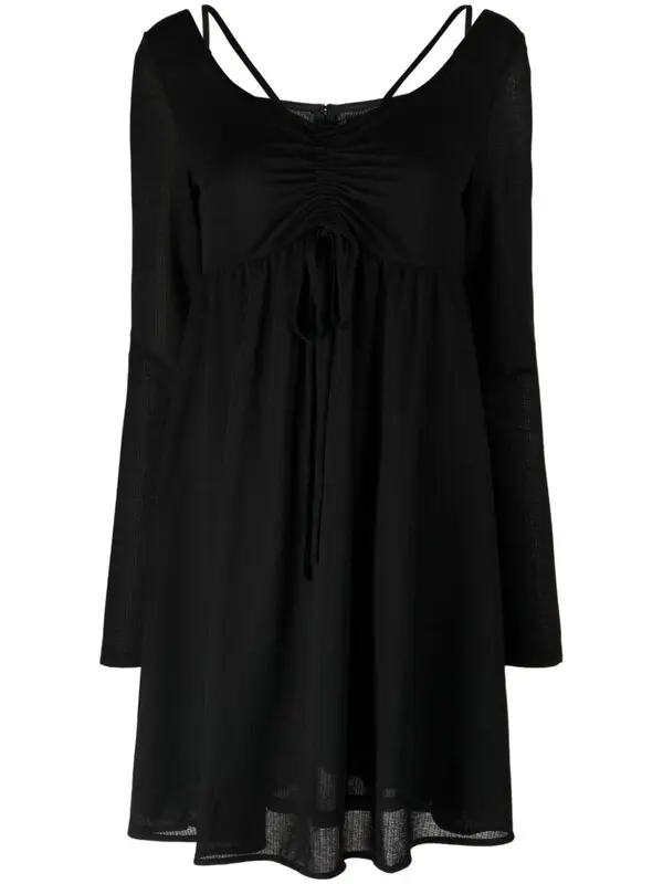 TOUT A COUP Ruched-detail Long-sleeve Minidress