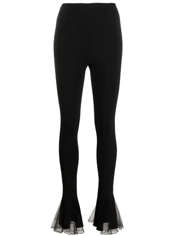 NENSI DOJAKA Tulle-detail Flared Trousers