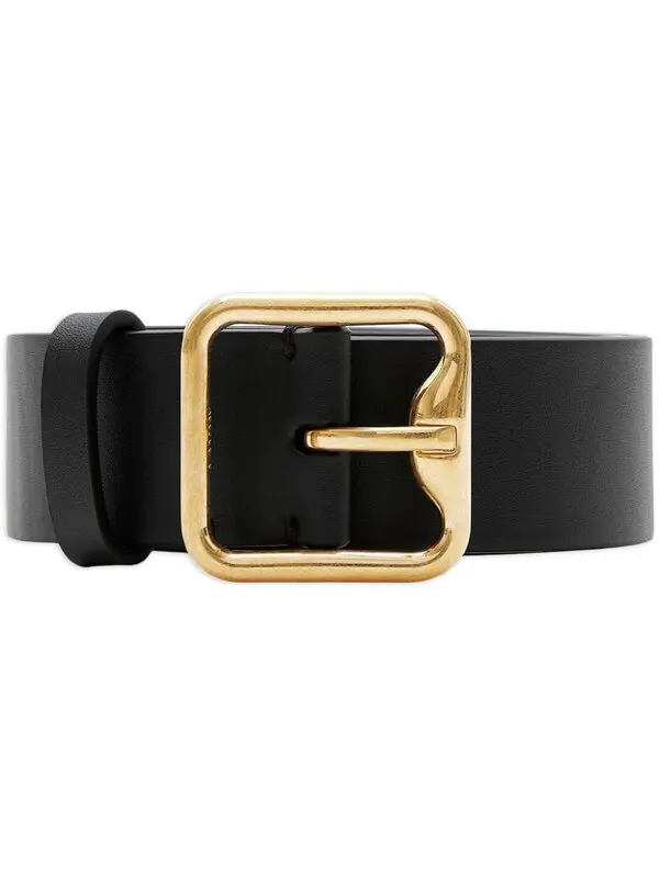Burberry B Buckle Leather Belt In Black - 49% Off | Editorialist display picture 1