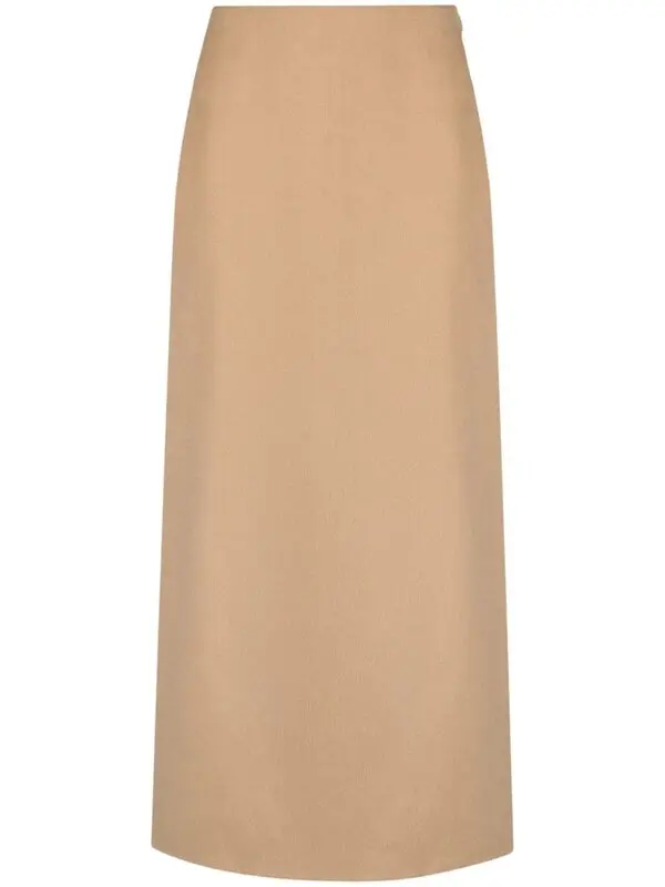 BY MALENE BIRGER Palomie Wool Midi Skirt - Neutrals