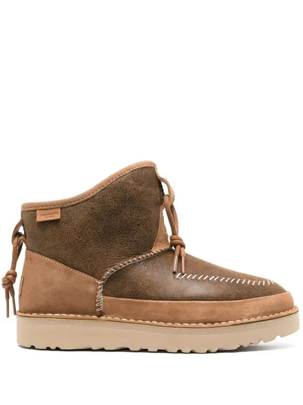 UGG Decorative-stitching Leather Boots