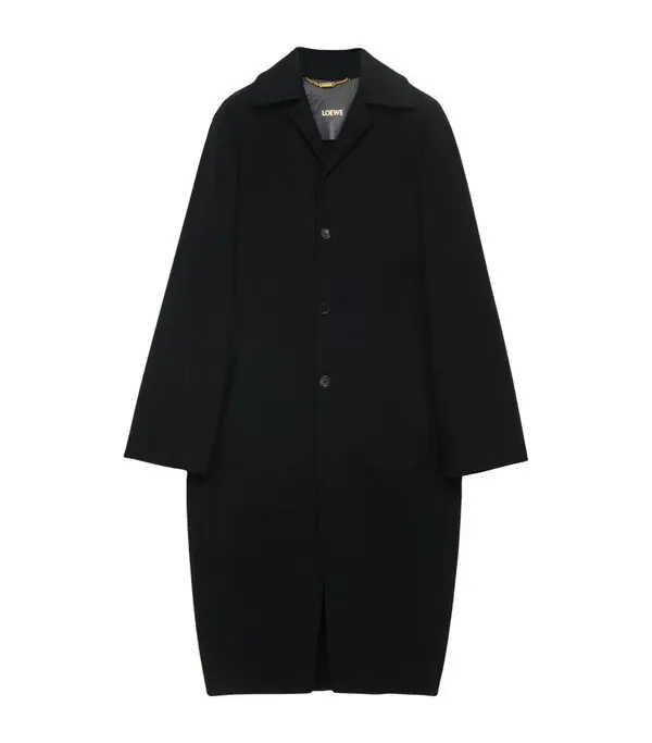 Loewe Wool Balloon Coat - Black | Editorialist