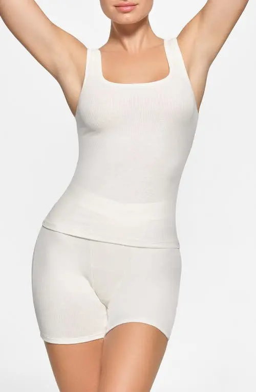 SKIMS Cotton Rib Long Tank - Marble