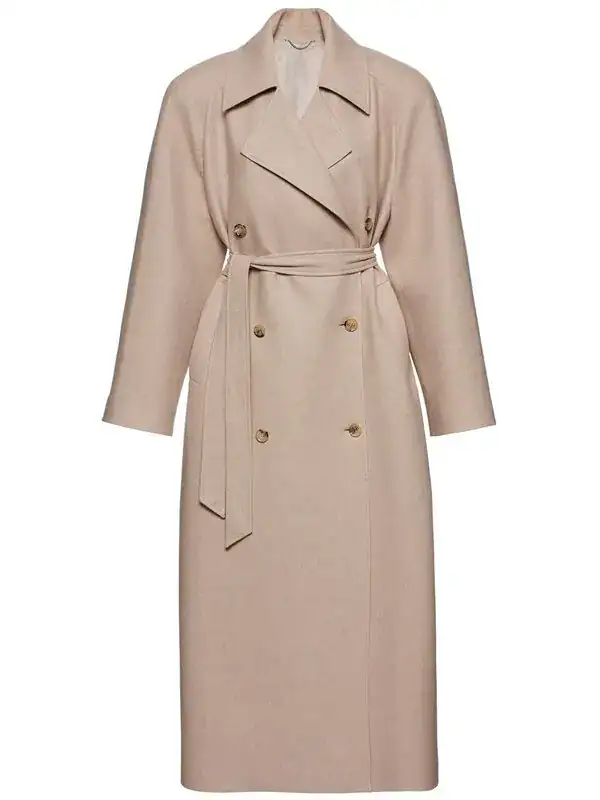 Magda Butrym Beige Duster Coat Double-breasted Cashmere Coat – On