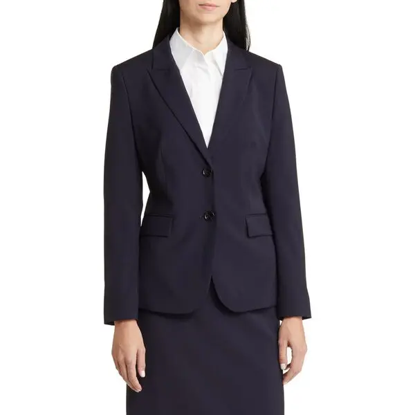 Hugo Boss Juleah Virgin Wool Blazer - Sky Captain