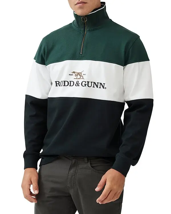 Rodd & Gunn Rodd And Gunn Forester Peak Quarter Zip Sweatshirt - Forest