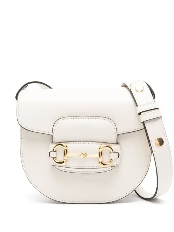 Gucci Mini Horsebit 1955 Shoulder Bag - White