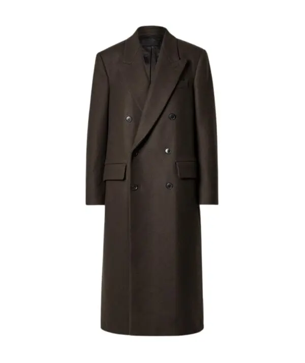 NILI LOTAN Edmont Double-breasted Wool-blend Coat - Brown