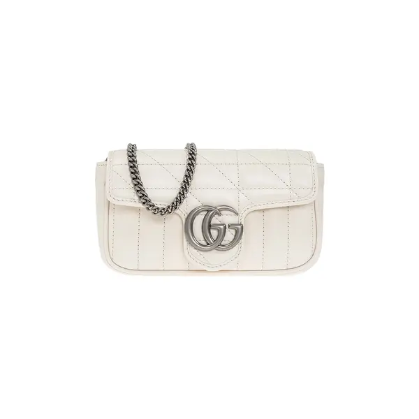 Gucci Gg Marmont Super Mini Bag - White