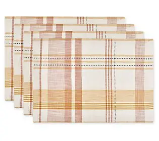 DESIGN IMPORTS Veranda Plaid Placemat Set Of 4
