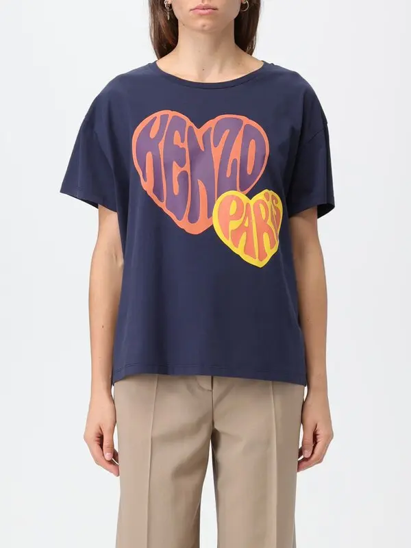 Kenzo Cotton T-shirt With Heart Print