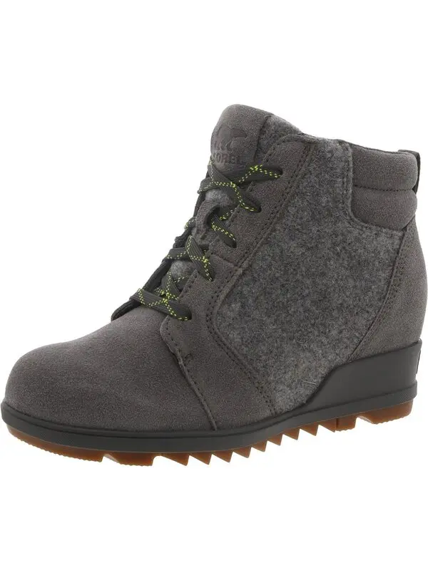Sorel Evie Suede Lace Up Ankle Boots Multi Editorialist