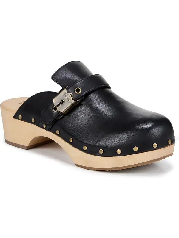 Buy DR. SCHOLL'S SHOES Original Clog Leather Slip On Clogs - Black At ...