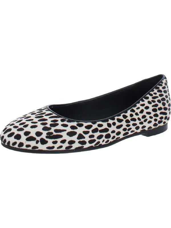 Buy Clarks Grace Piper Animal Print Cow Hair Ballet Flats - Black At 73 ...