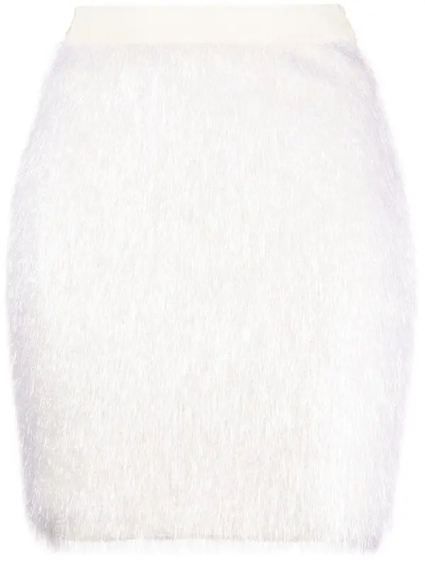 GEMY MAALOUF Faux-fur Mini Skirt