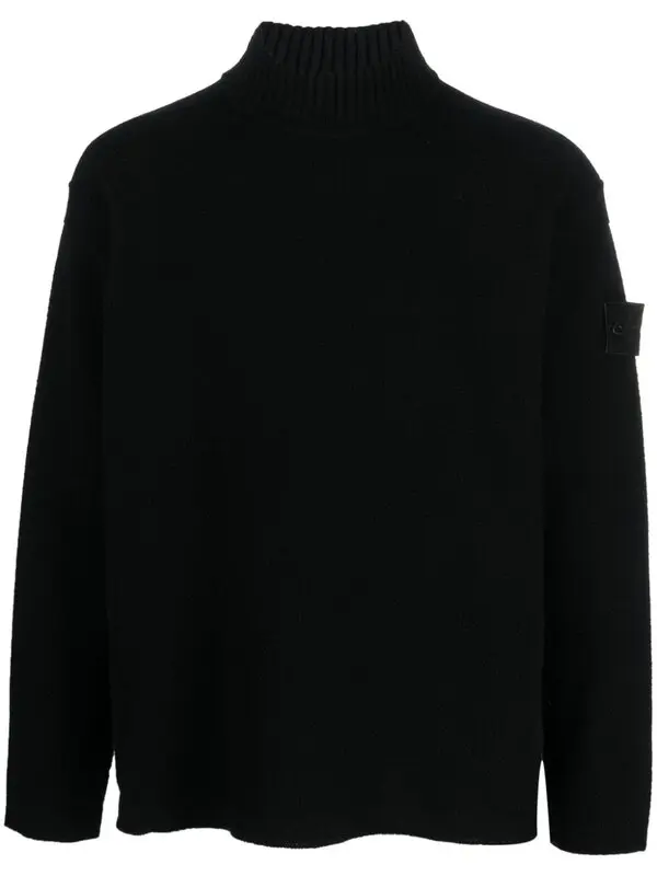 Stone Island Logo-patch Virgin Wool Jumper