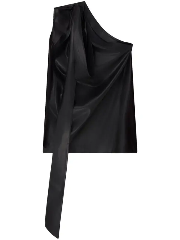 Stella McCartney Faux Leather One-shoulder Top