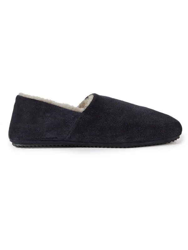 Mr P. Babouche Shearling-lined Suede Slippers