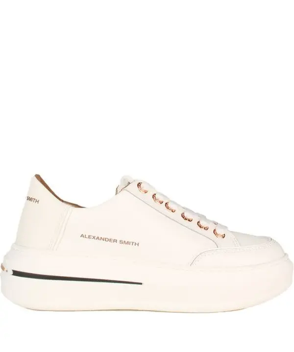 ALEXANDER SMITH Leather Sneakers - White