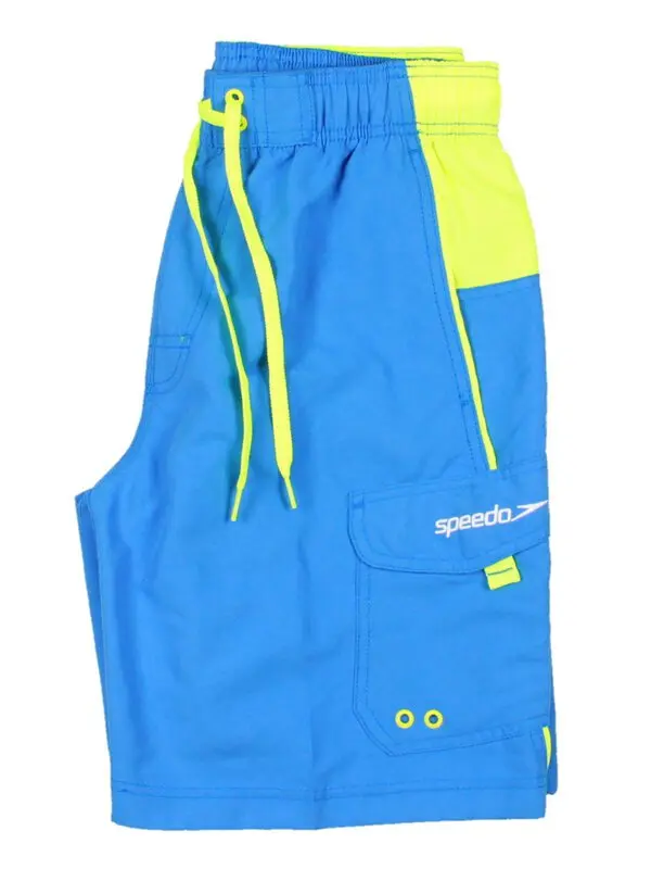 Buy SPEEDO Colorblock Logo Swim Trunks - Green At 28% Off | Editorialist