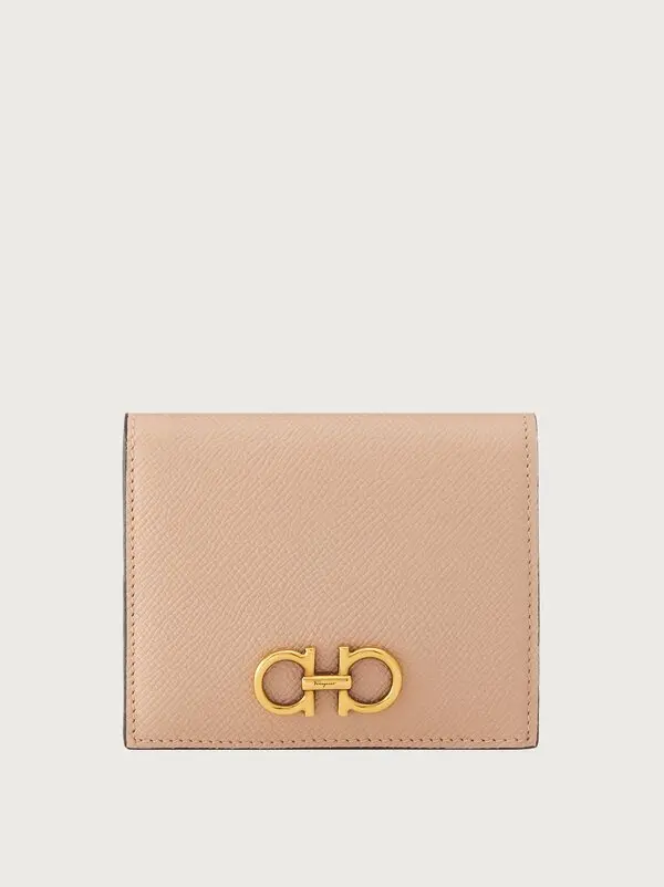 FERRAGAMO Gancini Compact Wallet - Amaretti | Editorialist