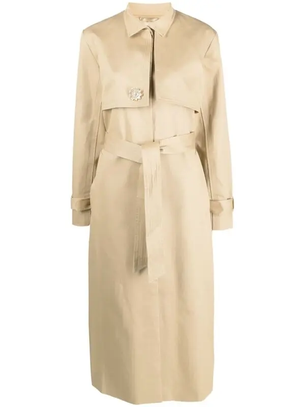 DESTREE Rudolf Belted Trench Coat - Neutrals
