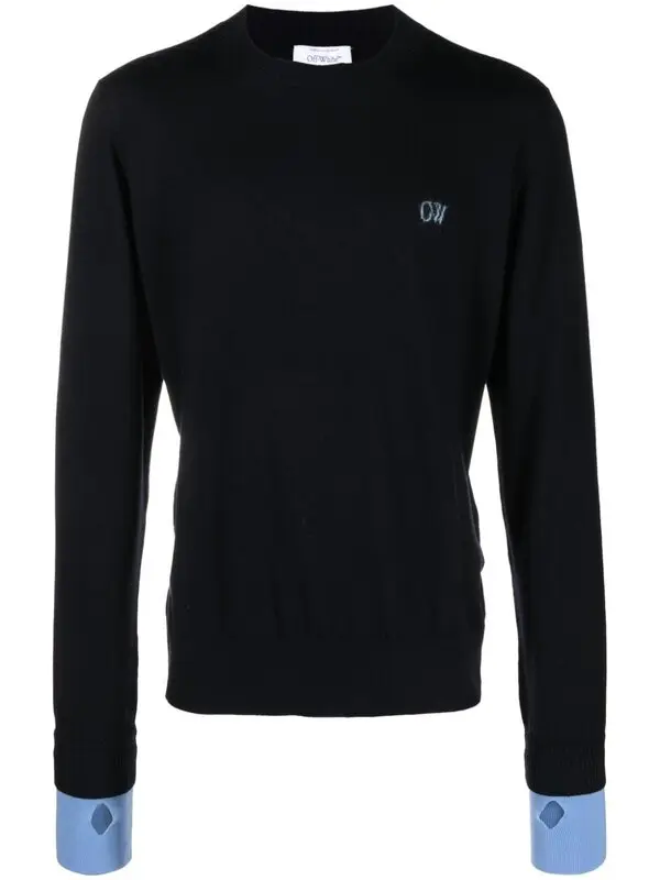 Off-White Crew-neck Jumper - Blue