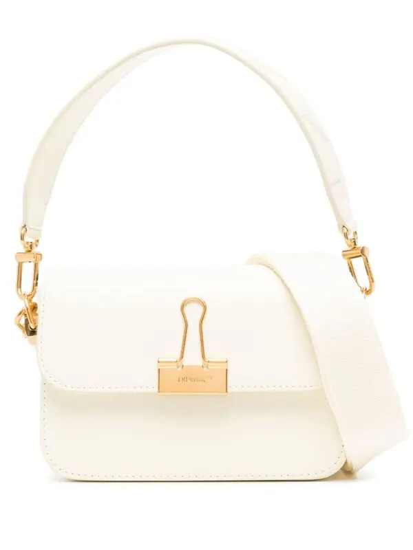 Off-White Logo-plaque Shoulder Bag - Neutrals