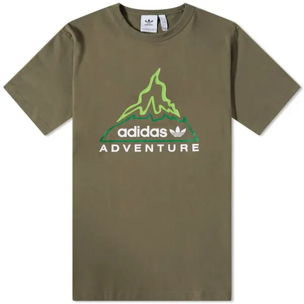 Adidas Adventure Volcano T-shirt - Olive Strata | Editorialist