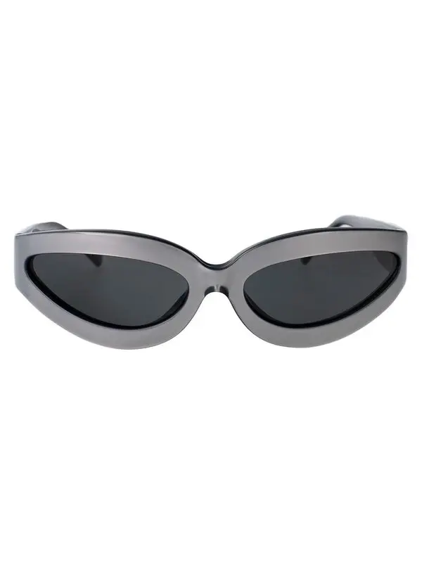 Attico Cat Eye Sunglasses - Silver/silver/grey