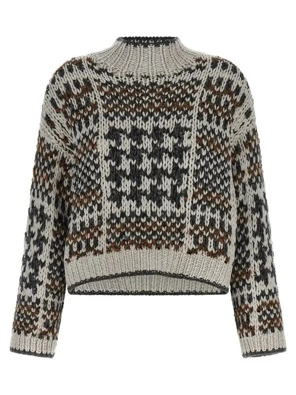 Brunello Cucinelli Opera' Yarn Cashmere Sweater - Multicolor