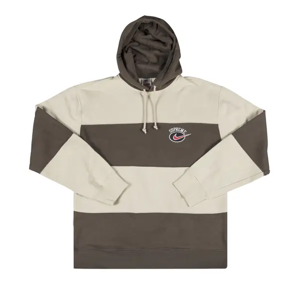 Supreme X Nike Stripe Hooded Sweatshirt - Tan