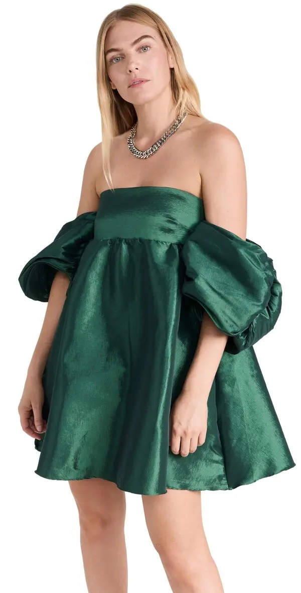 Kika Vargas Gitta Dress In Forest Green - 70% Off | Editorialist