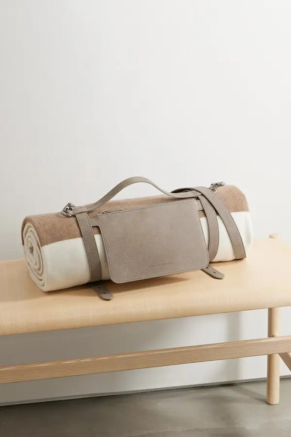 Brunello Cucinelli Textured-leather Blanket Holder