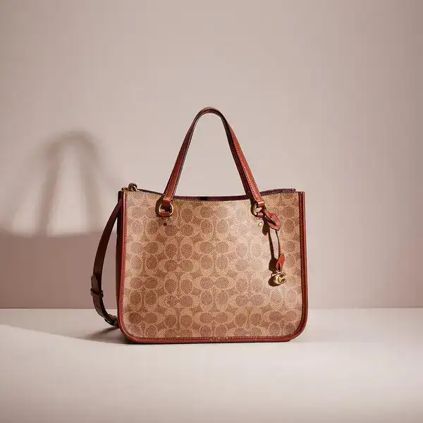 Coach Restored Tyler Carryall 28 In Signature Canvas - Brass/tan/rust ...