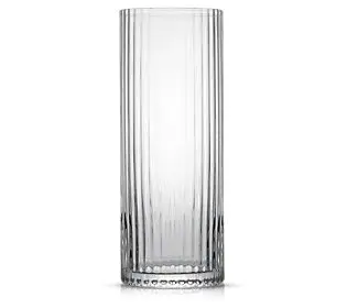 JOYJOLT Set Of 16oz Elle Fluted Highball Tu Mbler Glass