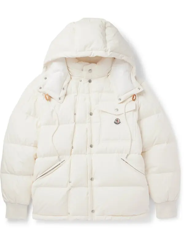 Moncler Karakorum Cotton Hooded Down Jacket - Neutrals