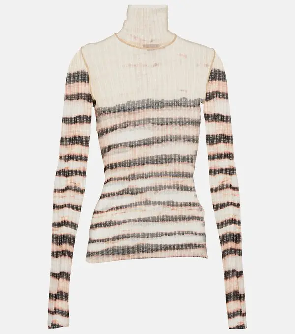 Jean Paul Gaultier X Knwls Striped Turtleneck Top