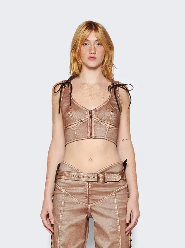 Jean Paul Gaultier X Knwls Laced Crop Top