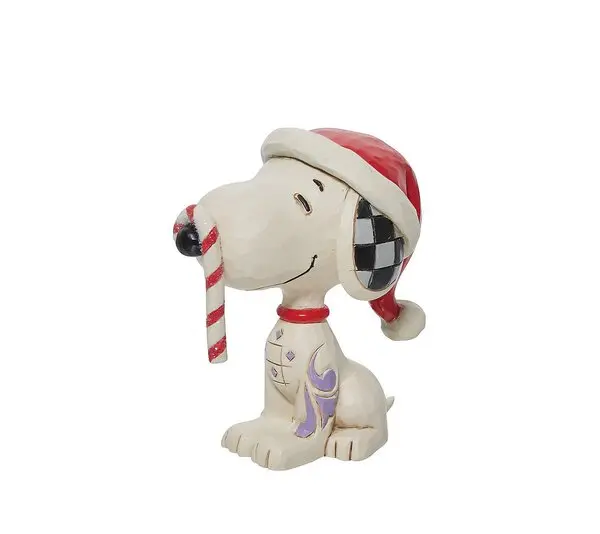 ENESCO Peanuts Jim Shore Snoopy Glitter Cand Y Cane Mini
