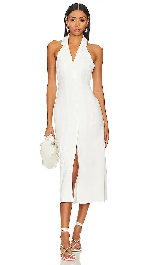 SNDYS X Button Down Midi Dress