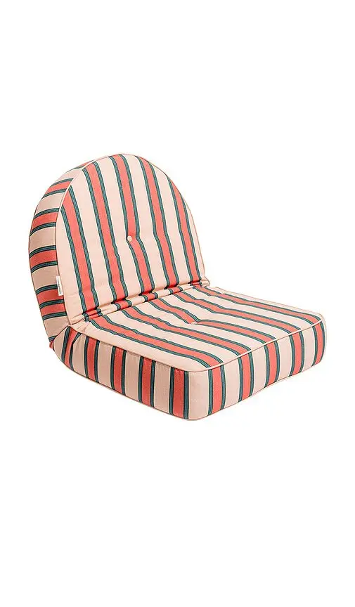 BUSINESS & PLEASURE Reclining Pillow Lounger In Pink - Bistro Dusty Pink Stripe