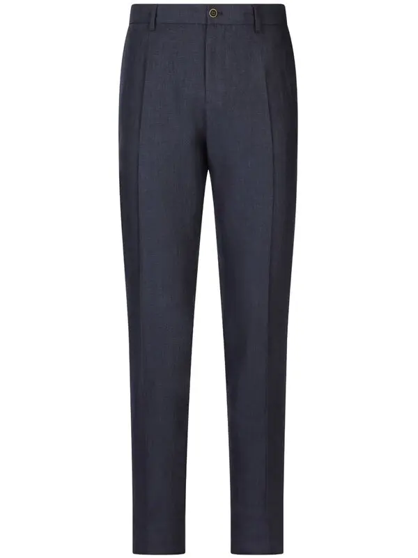 Dolce & Gabbana Tailored Linen Trousers - Black
