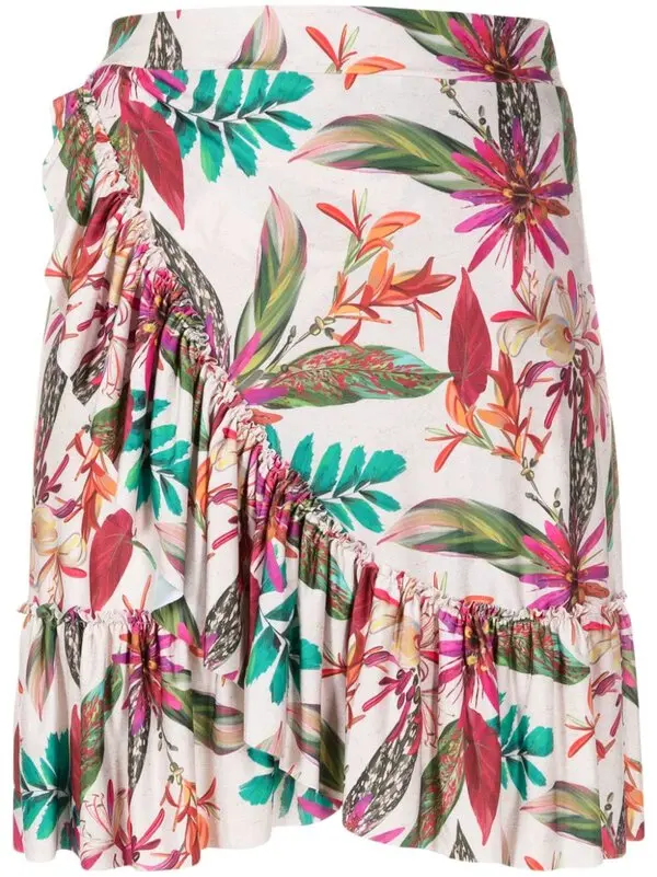 LYGIA & NANNY Laurita Botanical-print Wrap Skirt - Multicolour