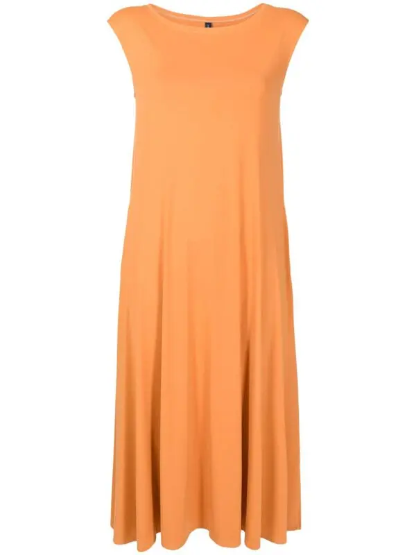 LYGIA & NANNY Tie Round-neck Midi Dress - Yellow