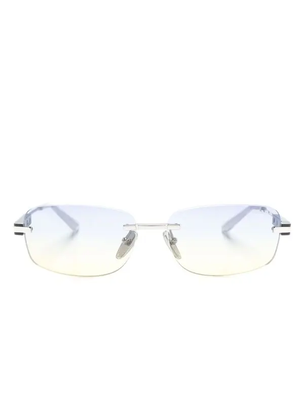 Prada Rimless Rectangular Sunglasses In Silver - 22% Off | Editorialist