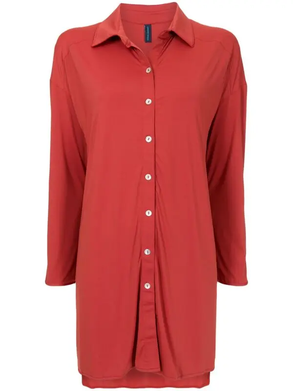 LYGIA & NANNY Meline Long-sleeve Shirtdress - Red