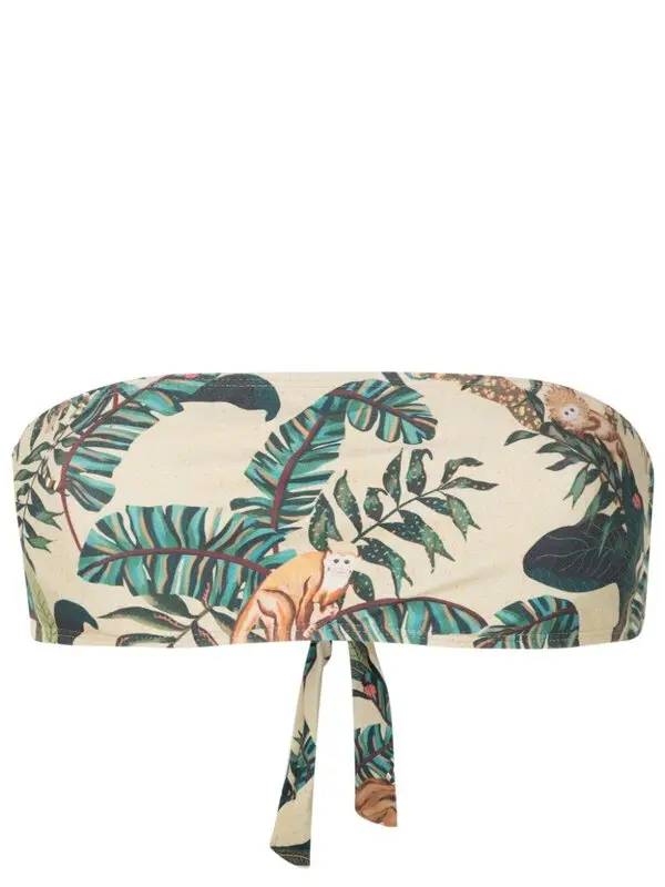 LYGIA & NANNY Bajja Graphic-print Bikini Top - Neutrals