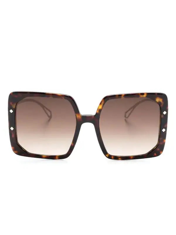 Bvlgari Tortoiseshell Oversized Square Sunglasses - Brown Gradient Bvlgari Brown Gradient Square Ladies Sunglasses BV6173B 278  main image 3